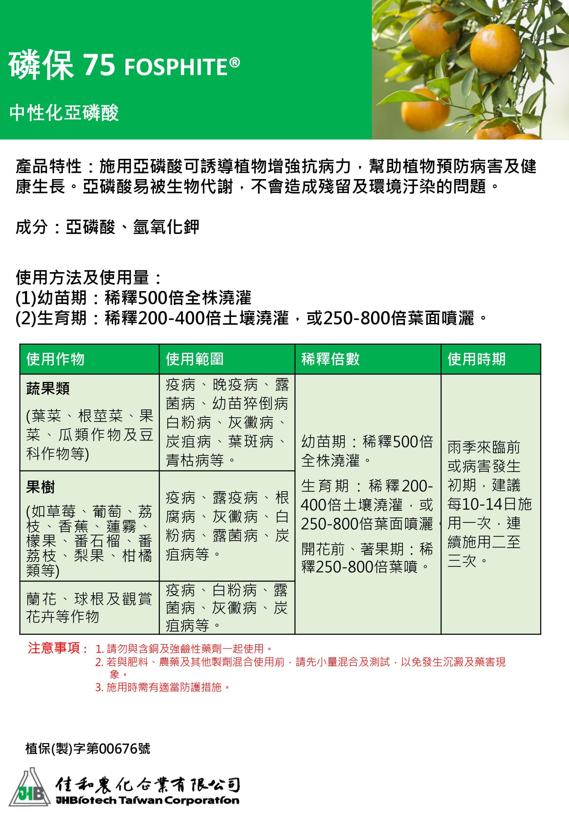 磷保75 - 高濃度亞磷酸鉀植物保護劑，誘導抗病，提升產量｜臺灣智慧農漁週